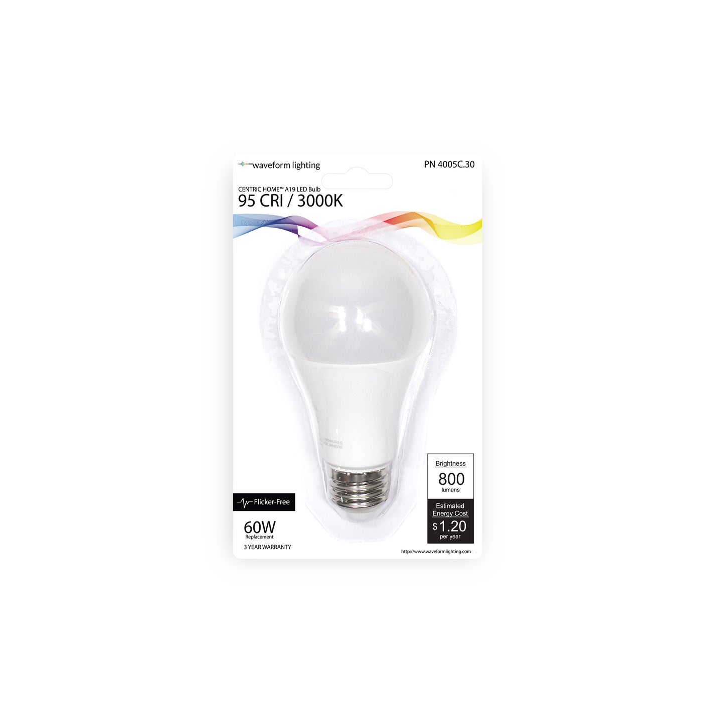 FilmGrade™ Flicker-Free A19 LED Bulb – Waveform Lighting