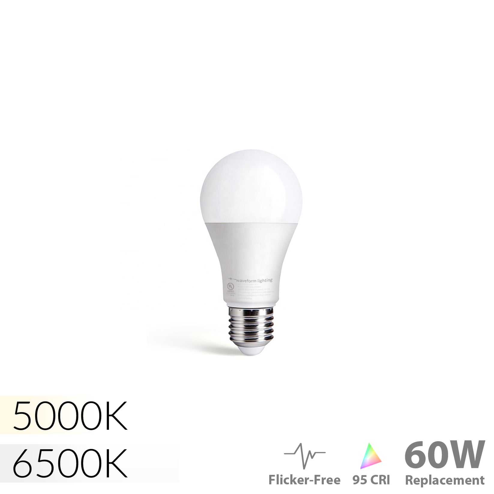 NorthLux™ 95 CRI E26 A19 LED Bulb for Art & Studio – Waveform Lighting