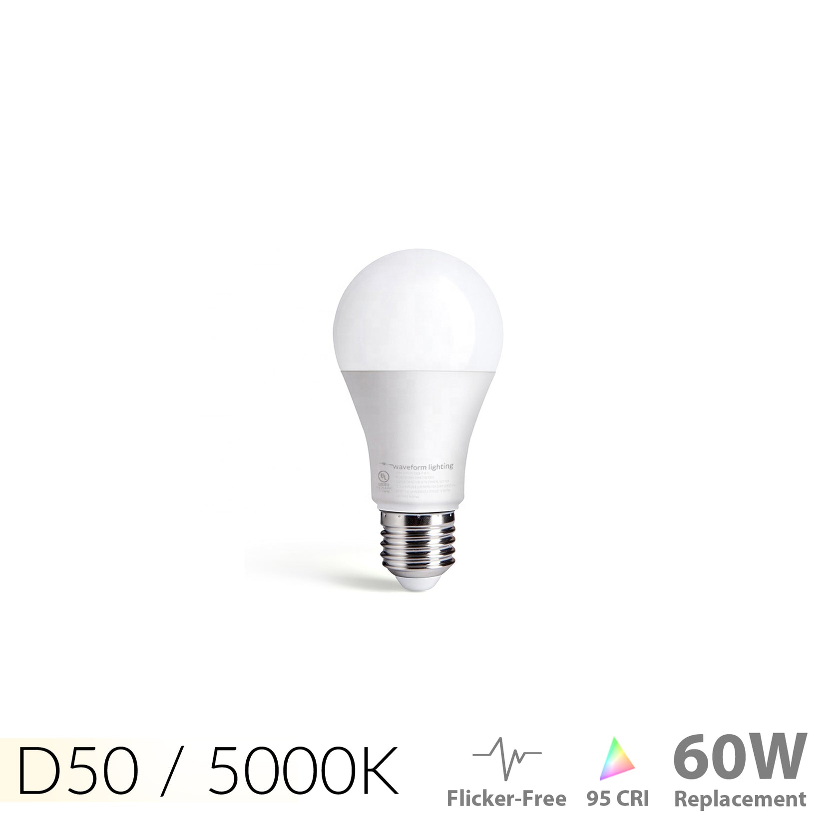 D50 5000K A19 LED Bulb for Color Matching (ISO3664:2000) – Waveform ...
