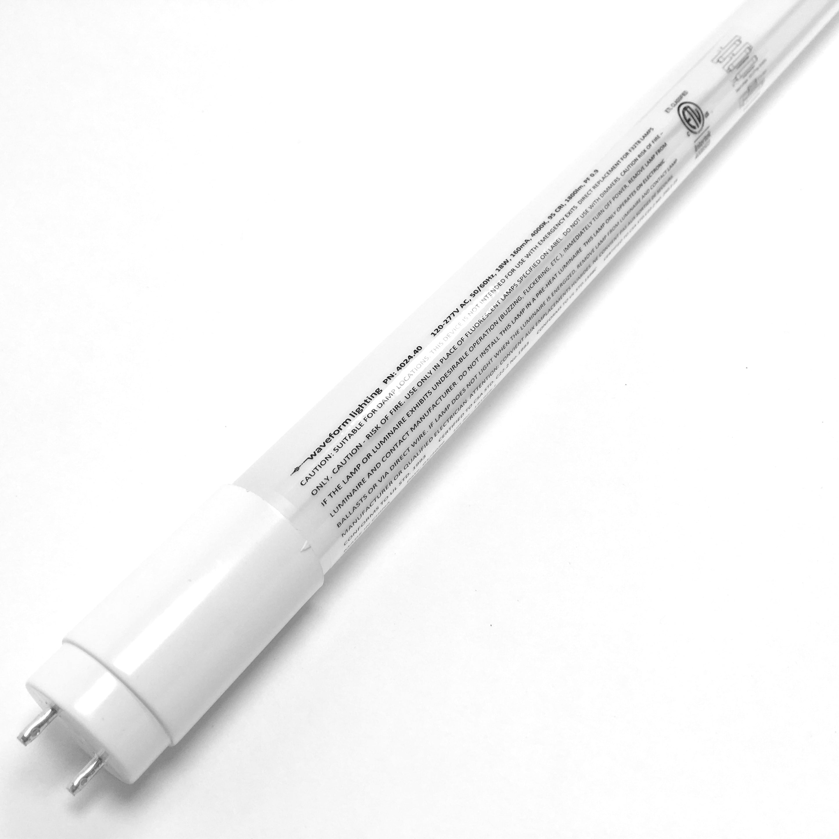 NorthLux™ 95 CRI T8 LED Tube for Art & Studio – Waveform Lighting