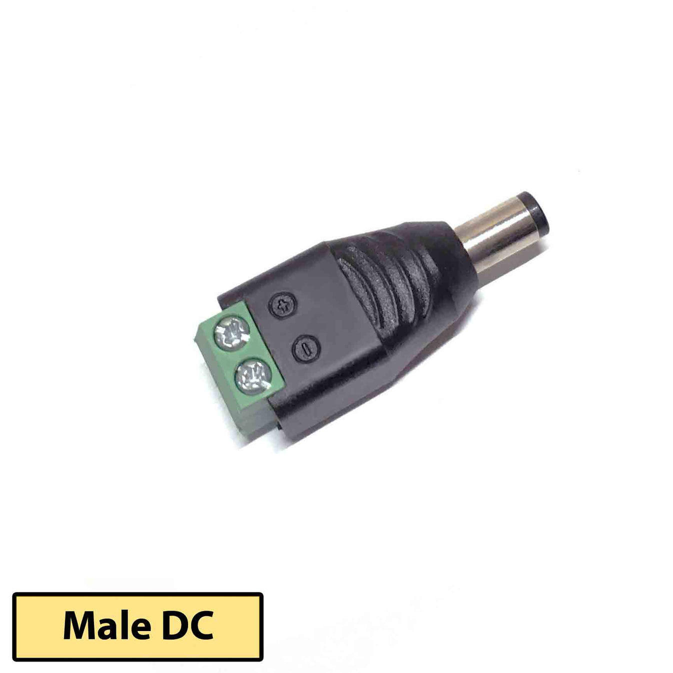 Male DC Barrel Jack Plug Adapter 4-PACK – Waveform Lighting